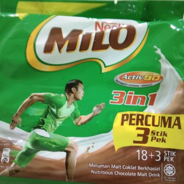 Jual MILO SACHET MALAYSIA 3 IN 1 (18+3sachet) | Shopee Indonesia