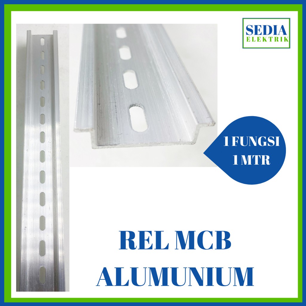 Jual Rel MCB Rail MCB Rel Alumunium 1 Fungsi Tebal Panjang 1Mtr ...