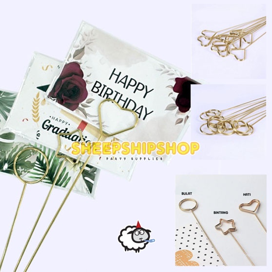 Jual Stik Kartu Besi / STICK CARD HOLDER Penjepit Kartu Ucapan Pesta ...