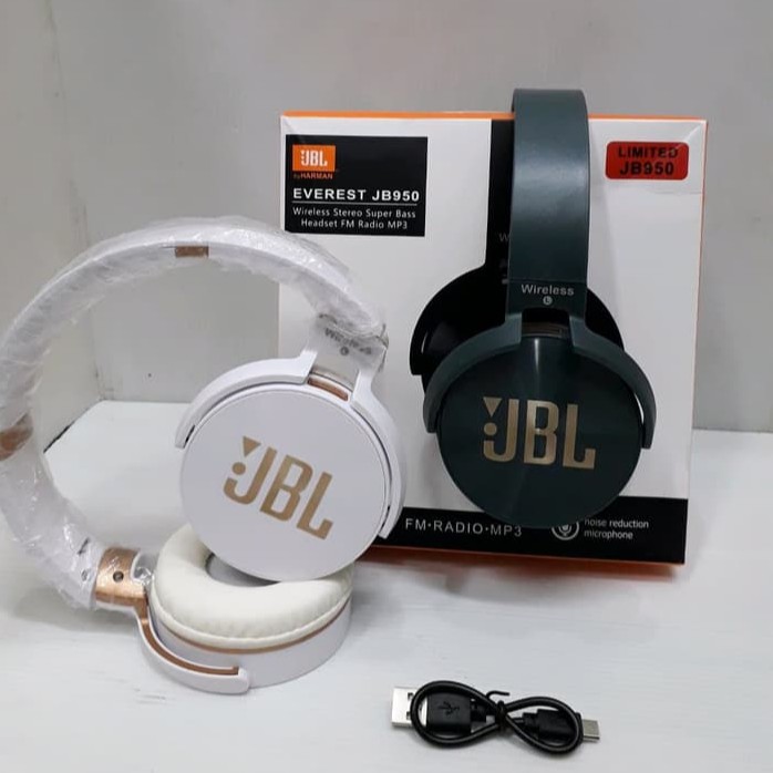 JBL Everest JB950 Wireless Stereo Superbass Headset FM Radio MP3 ...