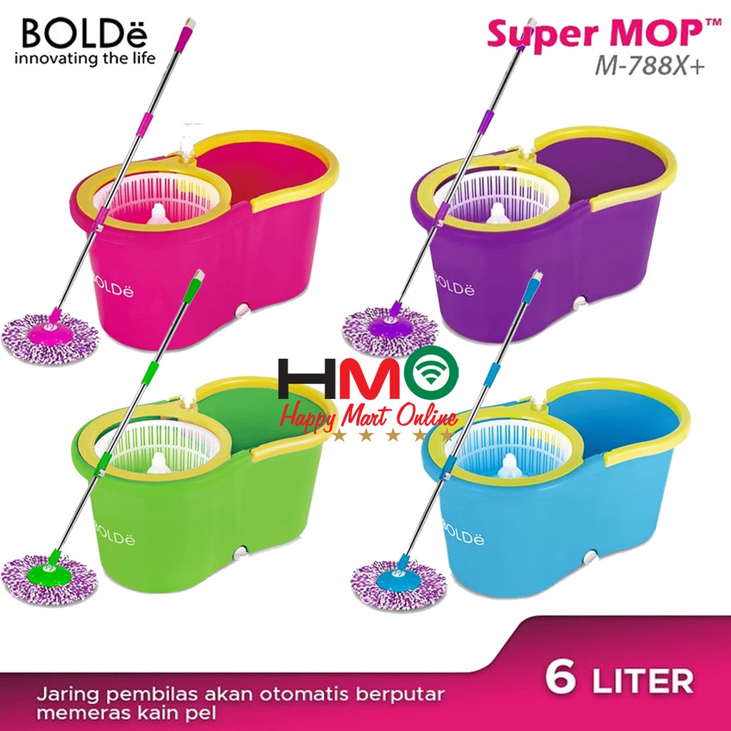 Alat Pel Lantai Super Mop BOLDe M 788X+ Plus Pel Putar Otomatis Bolde ...