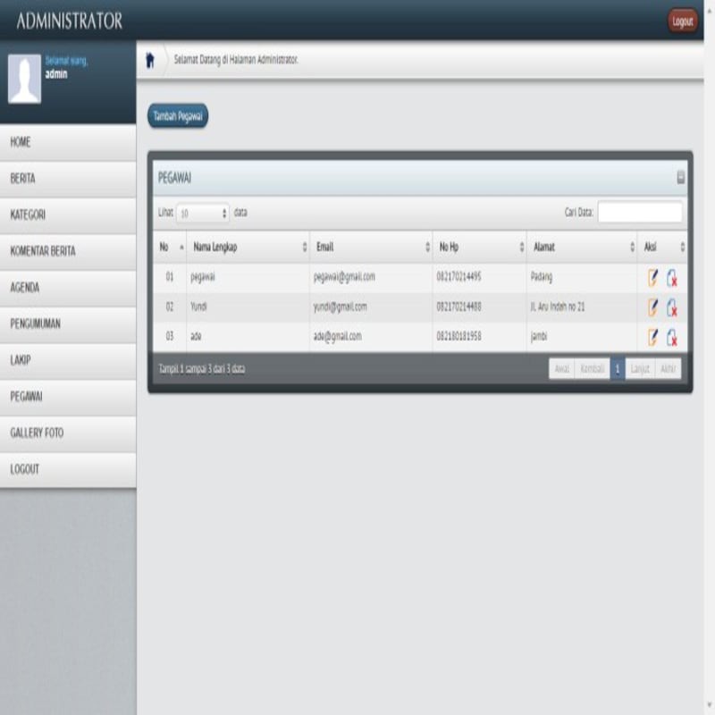 Jual Aplikasi web dinas pertanian web berita online dengan php mysql ...