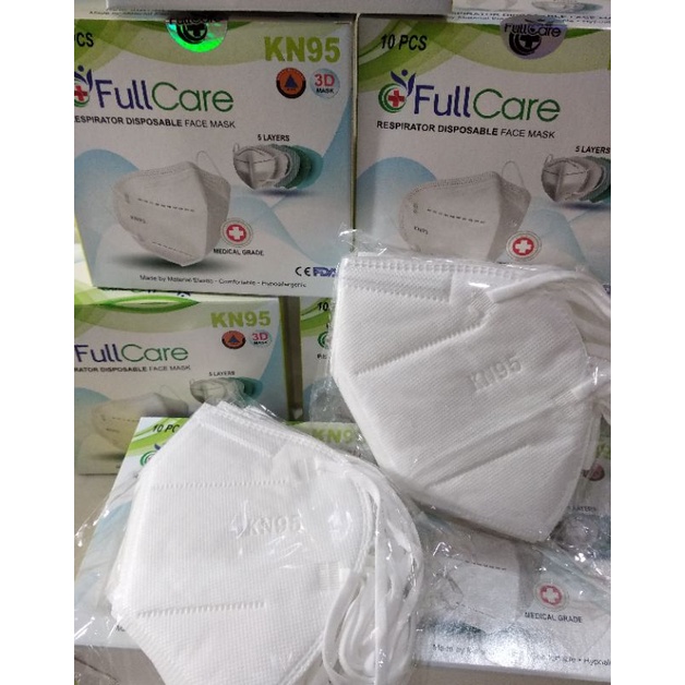 Jual Masker Full Care KN95 Headloop 5 ply isi 10 pcs / Nov warna Putih ( Hijab ) | Shopee Indonesia