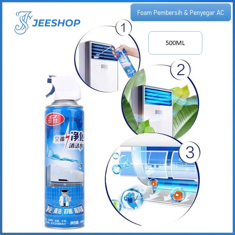 Jual Foam Pembersih AC Spray Penyegar AC 500ML Evaporator Cleaner Air ...
