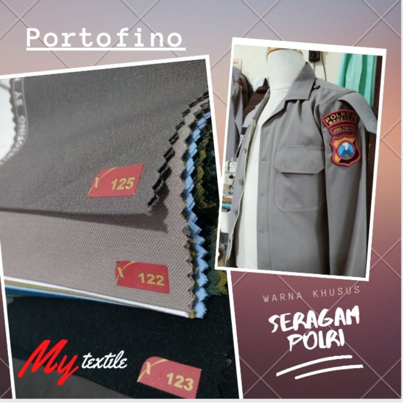 portofino maxistyle kain seragam warna polisi Brimob wool sensation ...