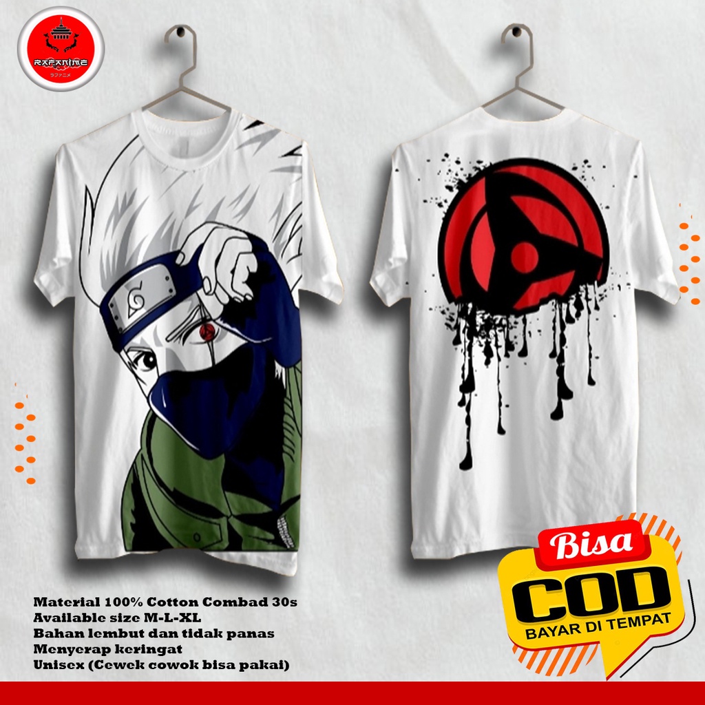 Jual Kaos Baju Anime Naruto Kakashi Hatake Sharingan | Shopee Indonesia Jual Kaos Baju Anime Naruto Kakashi Hatake Sharingan | Shopee Indonesia