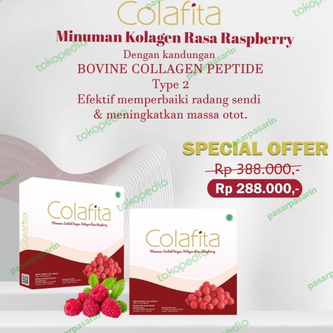 Jual minuman collagen sendi / otot supplement colafita rasa raspberry ...