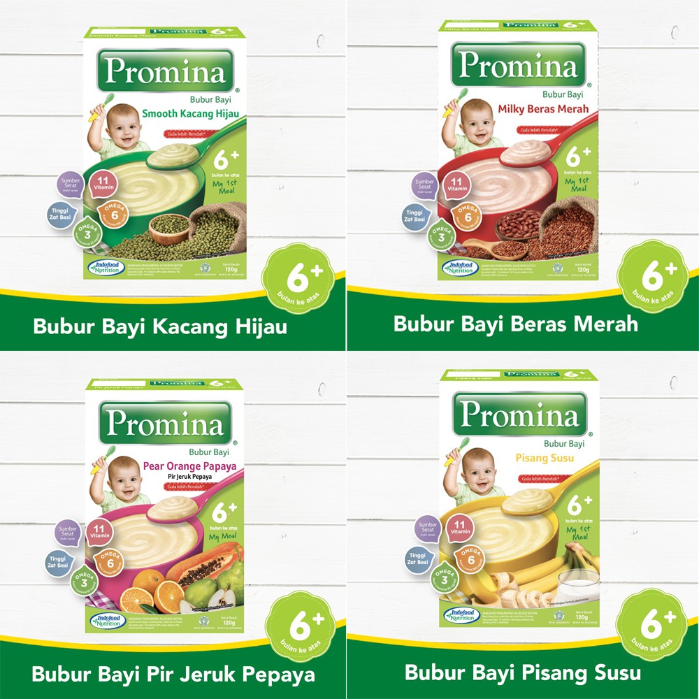 Jual Promina Bubur Bayi Instant Usia 6 Bulan + 120gr MPASI | Shopee ...