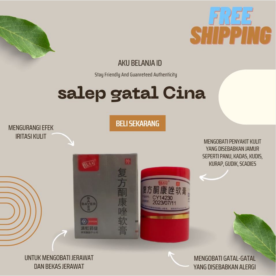 Jual salep gatal Cina paling ampuh - Jamur eksim Untuk Kulit | Shopee ...