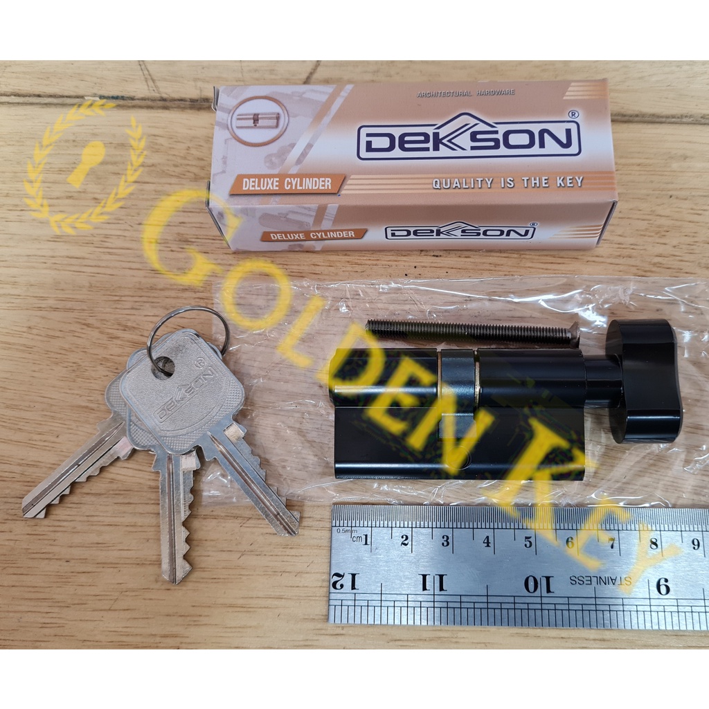 Jual Cylinder Dekson Dekkson CYL TC DL 60 MM Matt Black Hitam Kunci Silinder Pintu Knob Putar ...