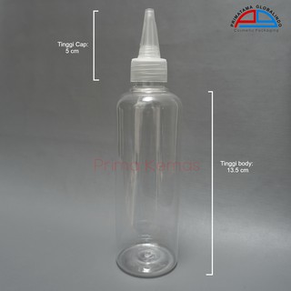 Jual Botol Cap Kerucut 250 ml - botol kosmetik - botol hair tonic ...