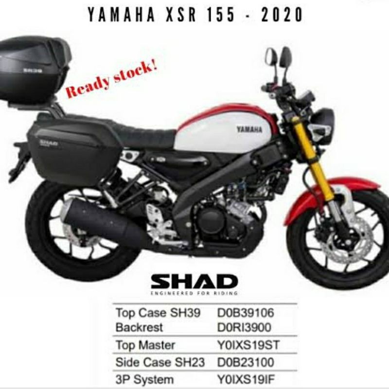 Jual side box Shad sh23 dan breket 3p Yamaha xsr 155 ORI Shad Indonesia ...