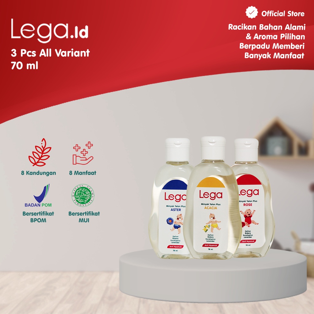 Jual LEGA Minyak Telon Plus 3 Botol Ukuran 70ml All Variant | Shopee ...