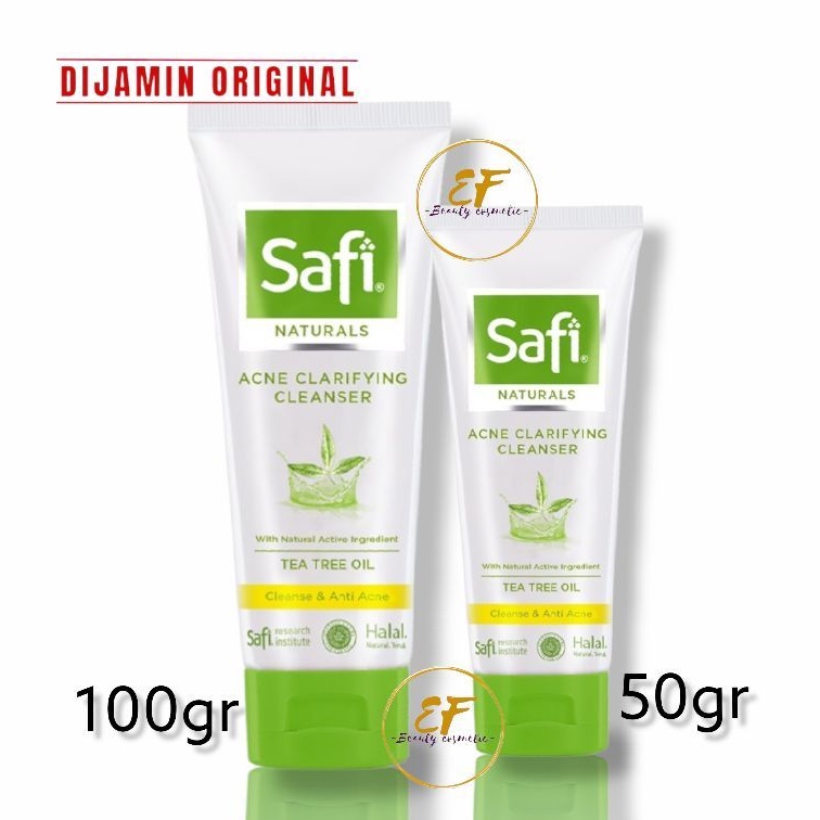 Jual SAFI Naturals Acne Clarifying Cleanser Tea Tree Oil 100gr/50gr ...