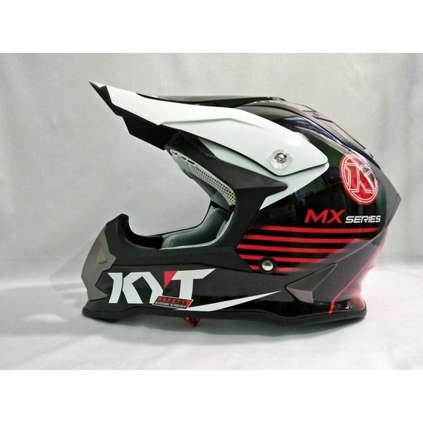 Jual KYT Strike Eagle KMX Black Red / HELM KYT Strike Eagle K-MX | Shopee Indonesia