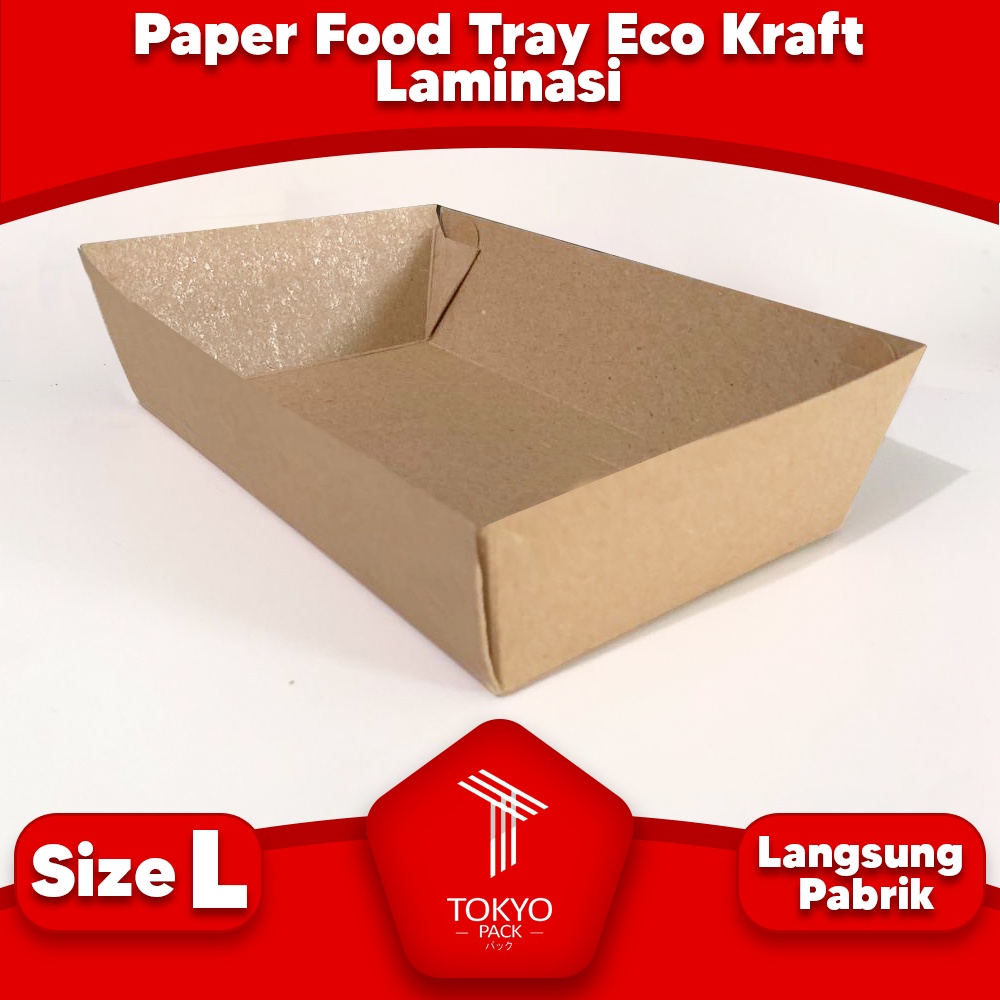 Jual PAPER TRAY L/FOOD TRAY L LAMINASI FOODGRADE | Shopee Indonesia