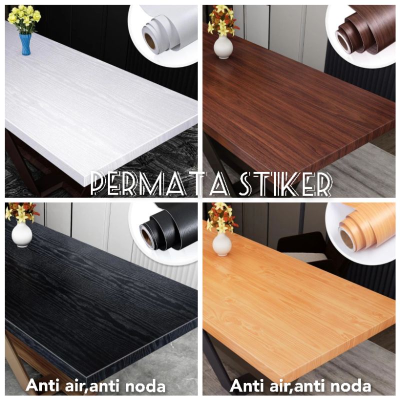 Jual Wallpaper Stiker Lemari Sticker Meja Kayu Kitchen Set Dinding ...