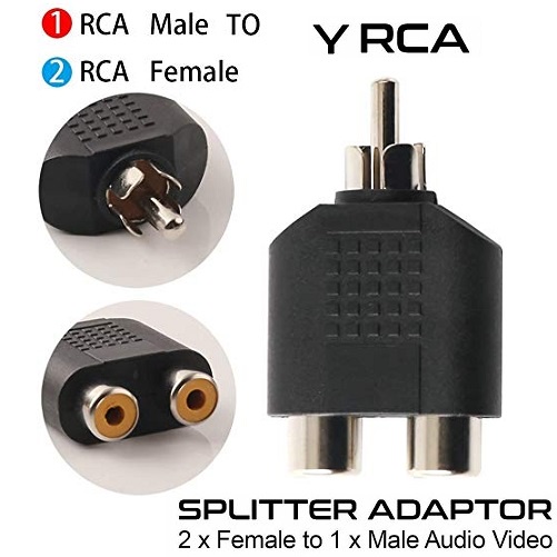 Jual Cabang Y RCA Splitter T 1 Male To 2 Female Spliter Converter ...