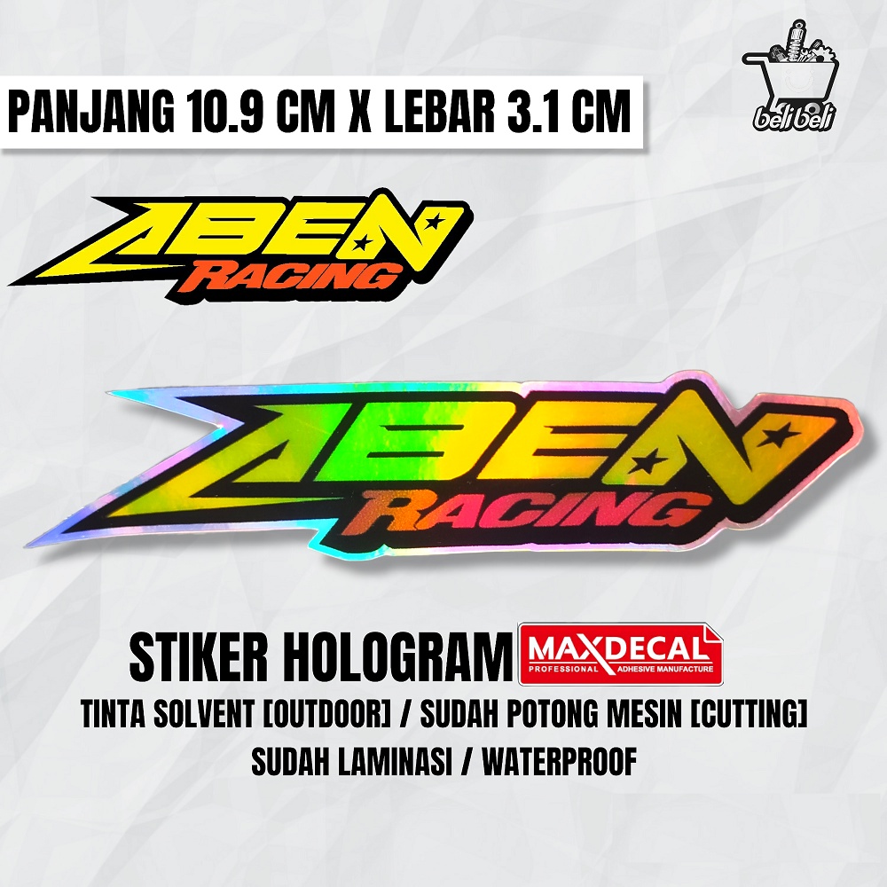 Jual stiker aben terbaru / stiker viral / stiker balap terbaru / stiker ...