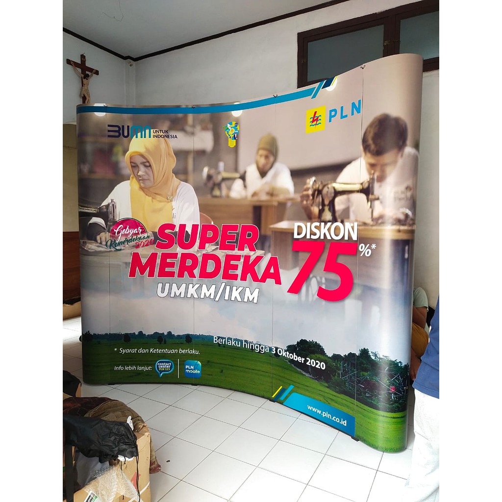 Jual backwall portable /backdrop portable plus printing Indonesia ...