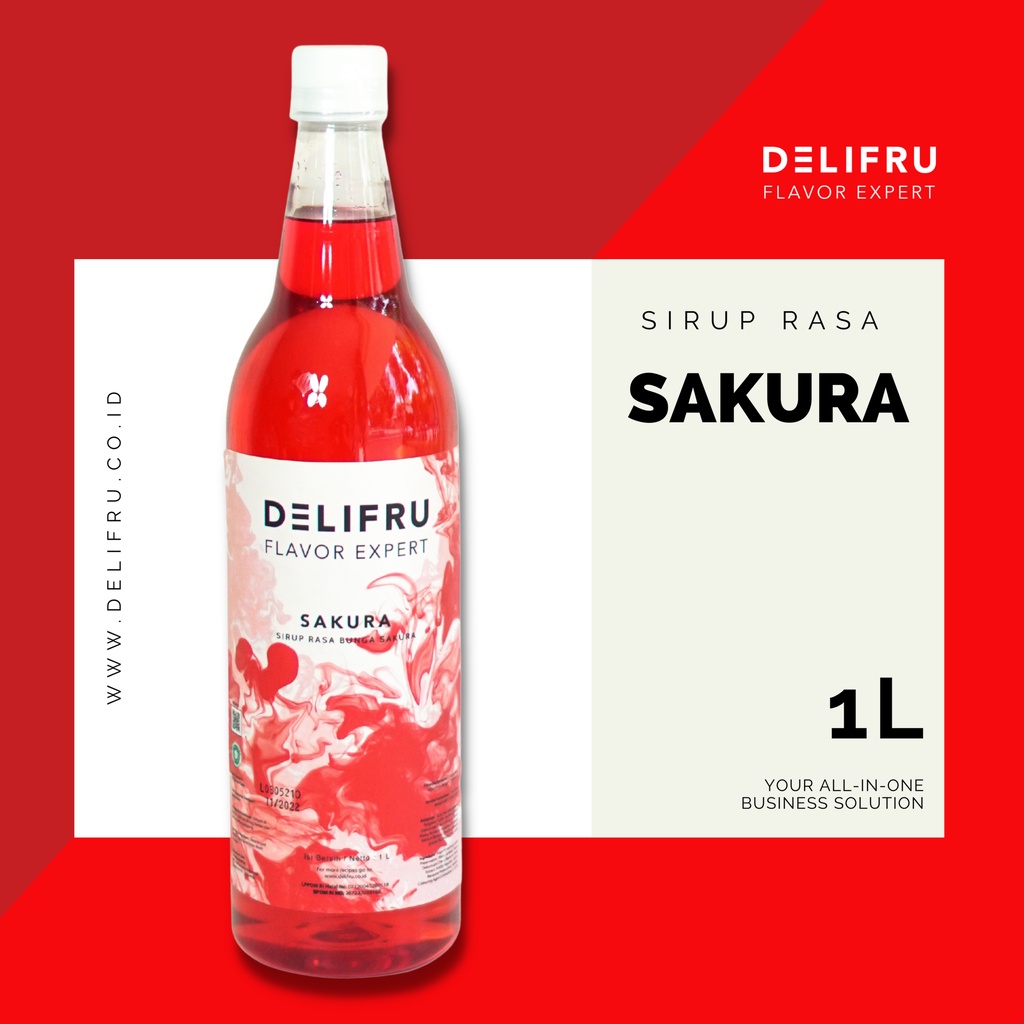Jual Syrup Sakura Delifru 1 Liter - Sirup Sakura Premium | Shopee Indonesia