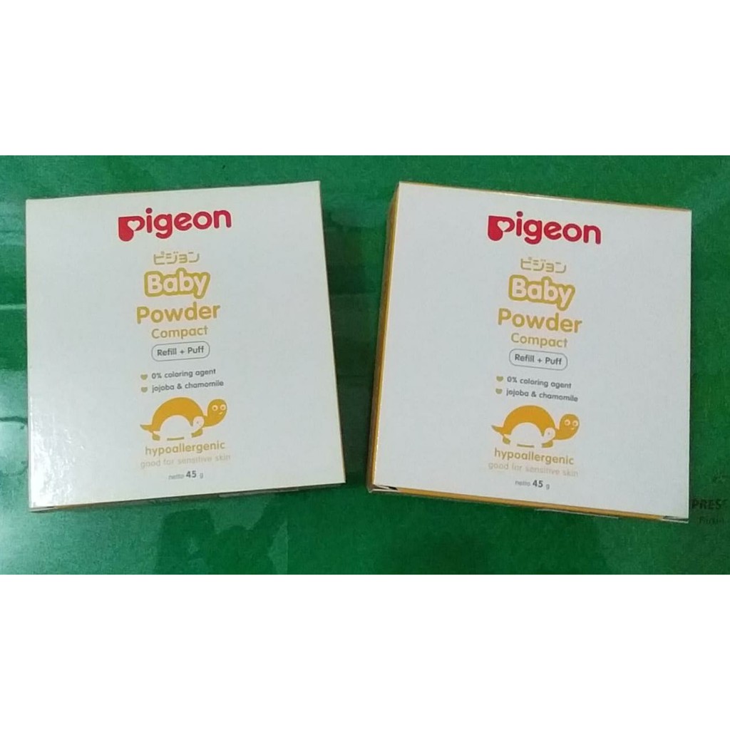 Jual PIGEON COMPACT POWDER 45 REFF + PUFF JOJOBA & CHAMOMILE BEDAK BAYI ...