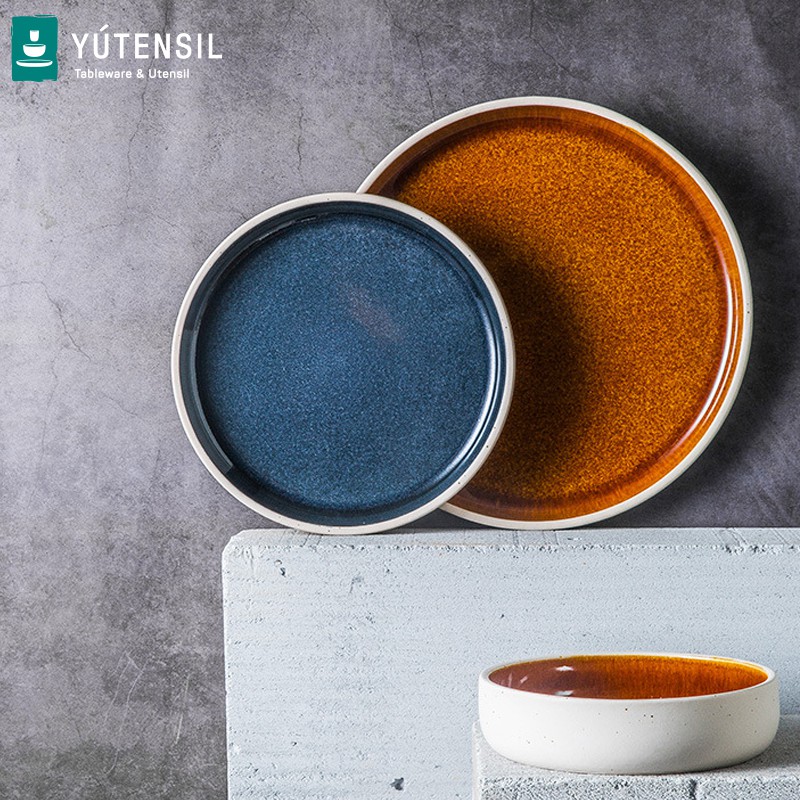 Jual Piring Makan Cantik Keramik Estetik / Piring Cafe Bulat / Piring ...