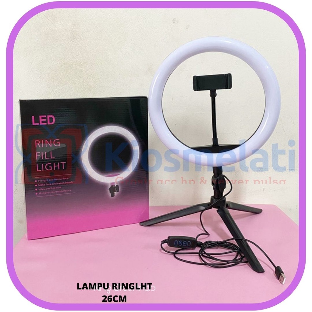 Jual BISA BAYAR DITEMPAT Ringlight Ring Light Lampu Selfie 26cm headball / PAKET LAMPU ...