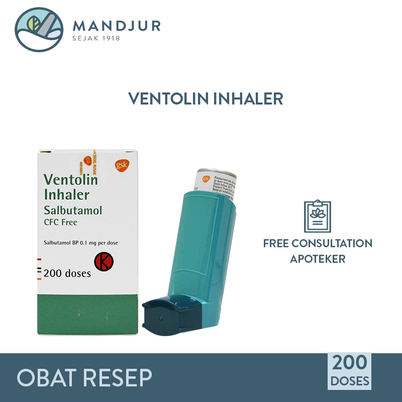 Jual Ventolin Inhaler 100 Mcg 200 Doses | Shopee Indonesia