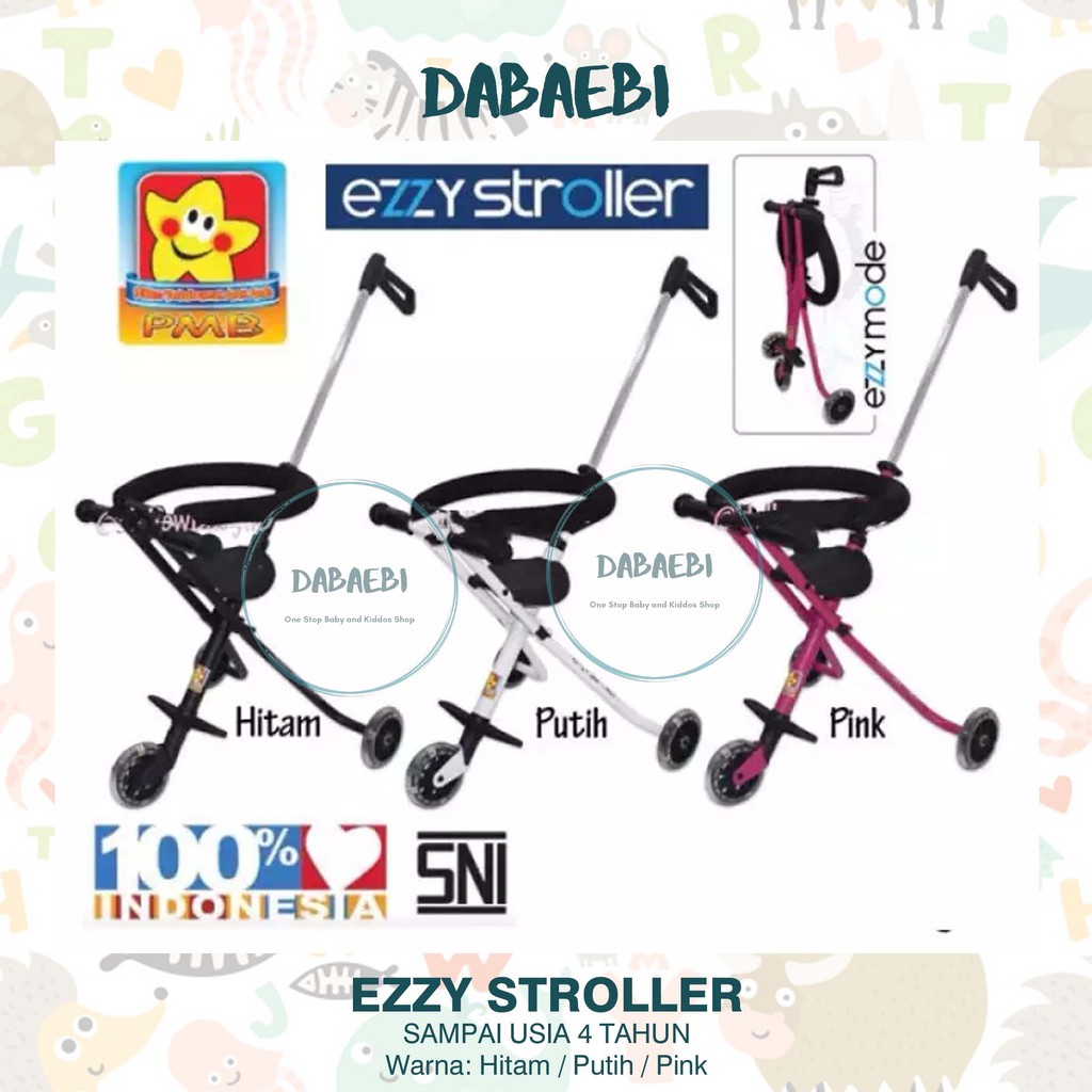 [FREE BUBBLE] PMB Stroller S05 Micro Trike Hitam-Biru-Putih-Pink ...