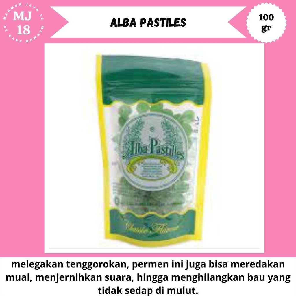Jual ALBA PASTILES untuk menyegarkan pernapasan dan tenggorokan 1 pcs ...