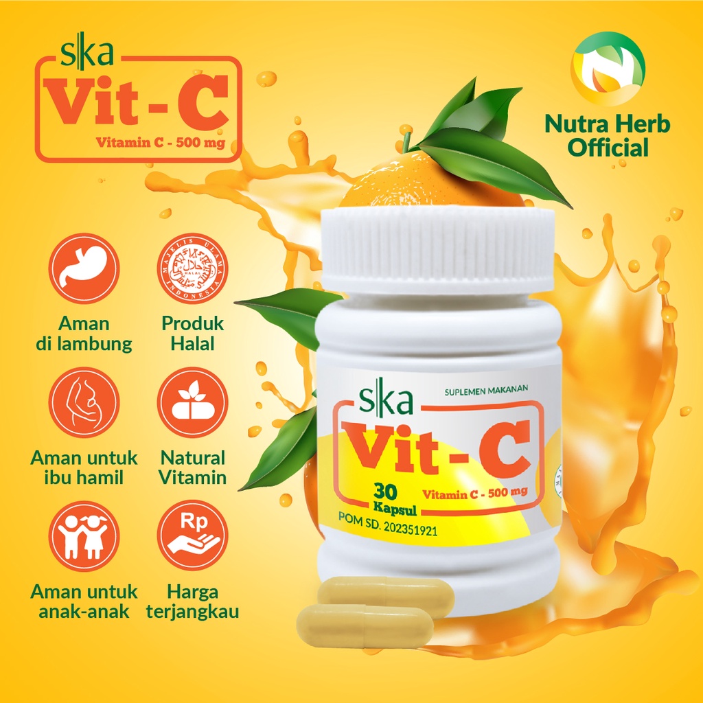Jual SKA VIT C 500 MG BOTOL ISI 30 ORIGINAL | Shopee Indonesia