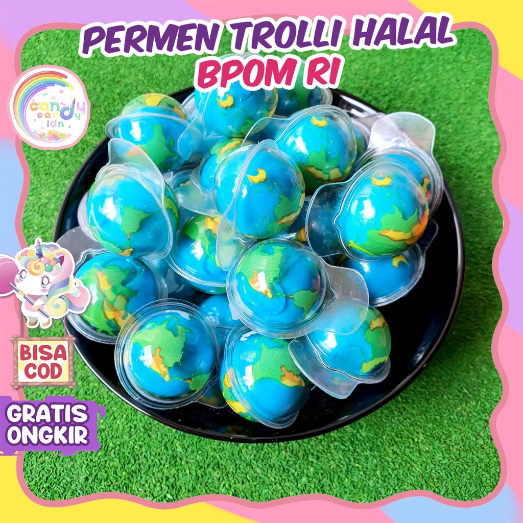 Jual Permen halal trolli planet gummy isi selai / permen viral halal ...