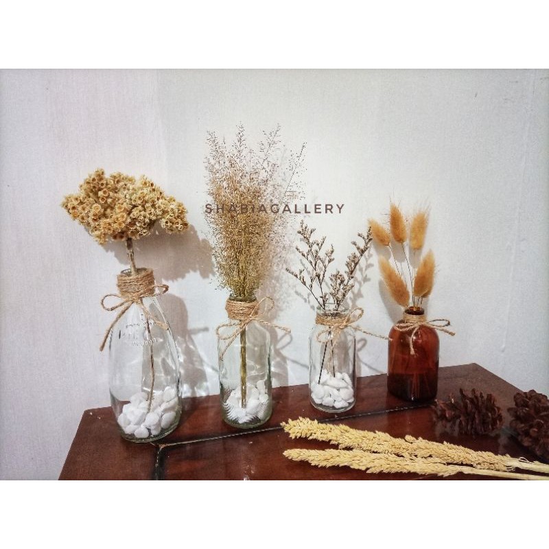 Jual VAS BUNGA KACA (Hanya Vas) VAS BOTOL KACA RUSTIC VAS BUNGA KERING ...