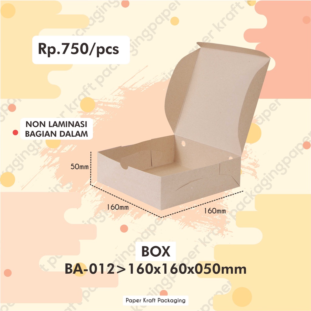 Jual 16x16x5cm Dus Kemasan Kotak Nasi Box Martabak Packaging Non ...