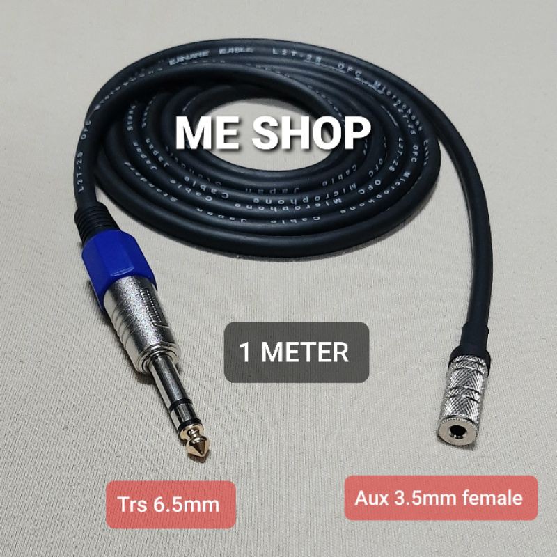 Jual kabel audio extension trs 6.5mm male to aux 3.5mm female custom | Shopee Indonesia
