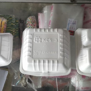 Jual Termantab] (GOSEND only) Foam box makanan sterofom ukuran sedang ...