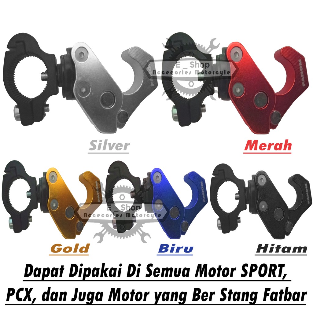 Jual Gantungan Barang Motor Sport Model Jepit Stang Bahan Full Logam ...
