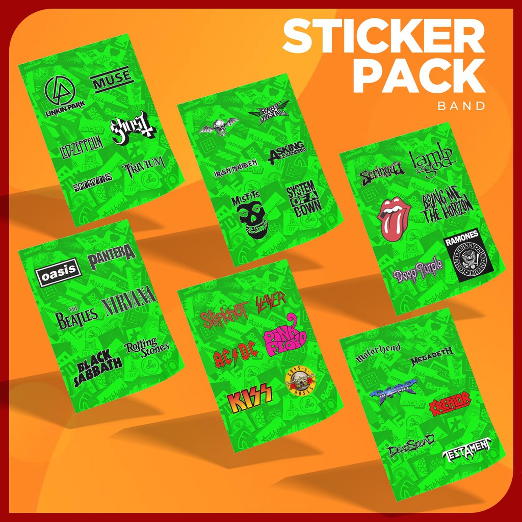 Jual Sticker / Stiker Pack Edisi Band Untuk Handphone, Laptop, Tablet ...