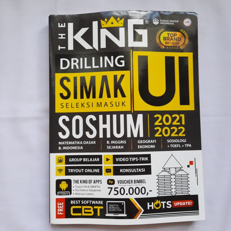 Jual Buku The King Drilling SIMAK UI SOSHUM 2021 | Shopee Indonesia