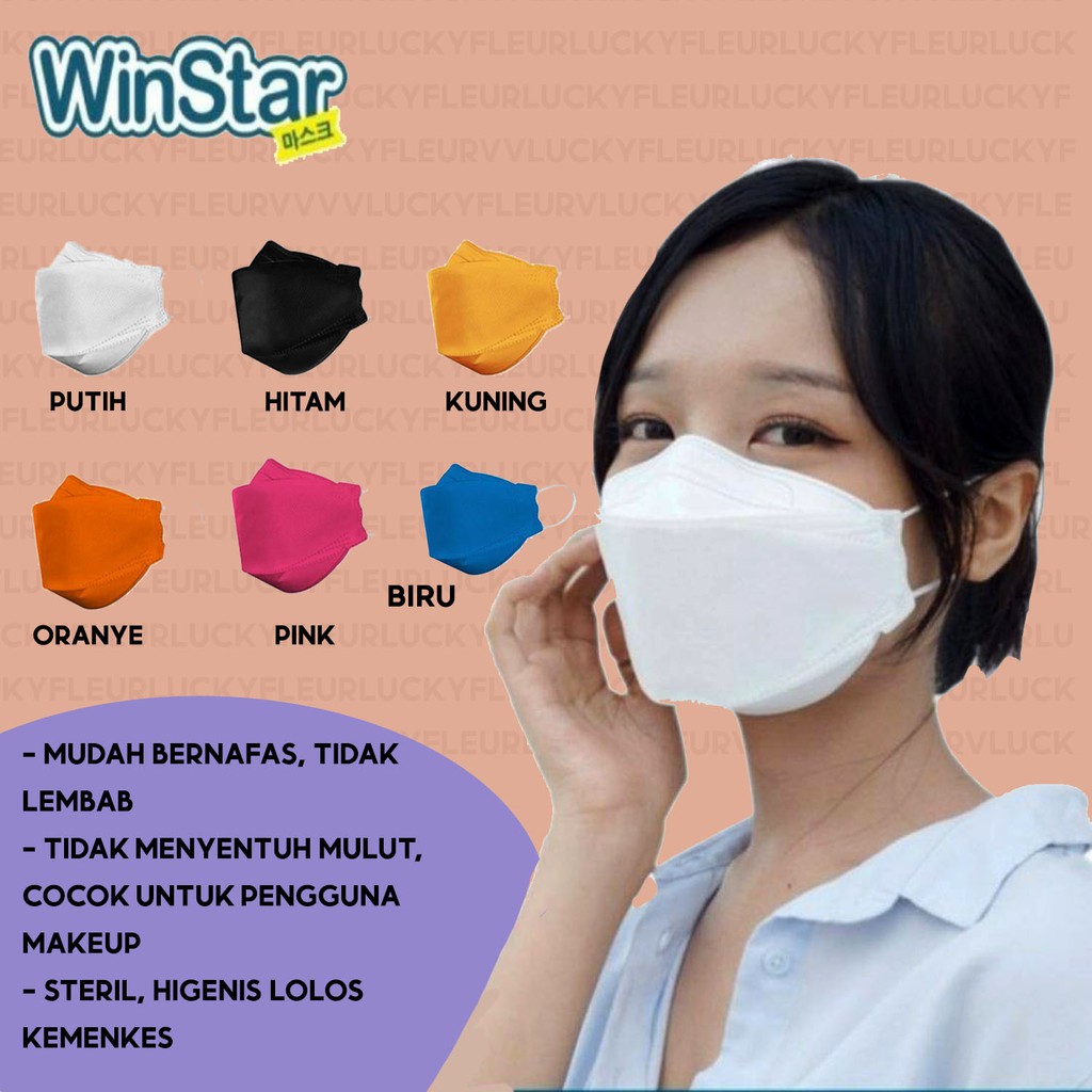 Jual (COD) DISKON BESAR! Masker Disposable Korea Winstar ORIGINAL 4D ...