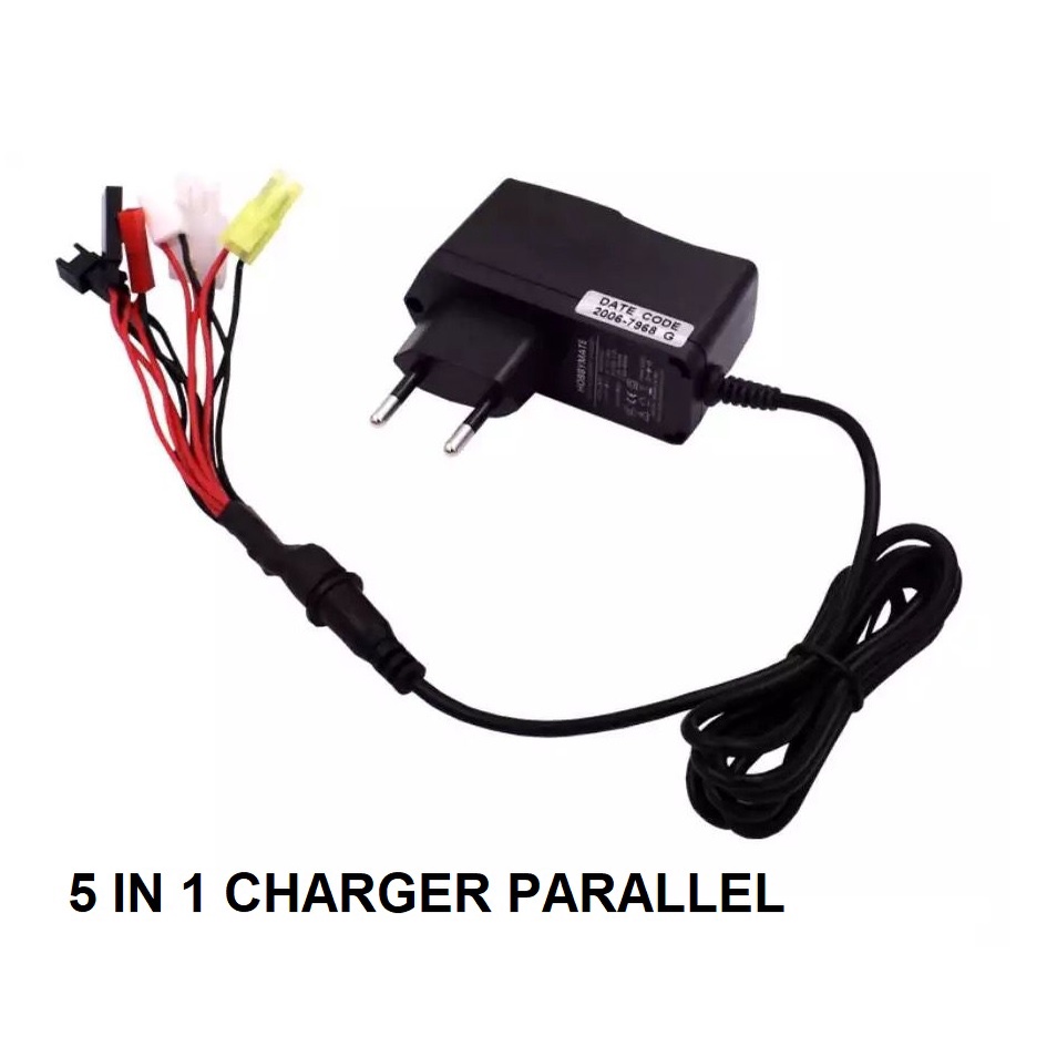Jual Adaptor Kabel Charger RC Parallel 5 in 1 JST SM Mini Tamiya Futaba ...