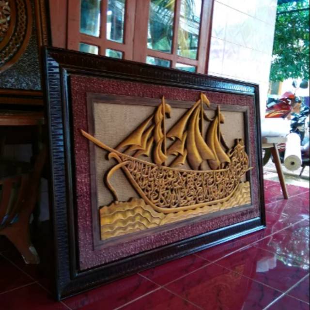 Jual Kaligrafi ukir perahu mewah seribu dinar | Shopee Indonesia