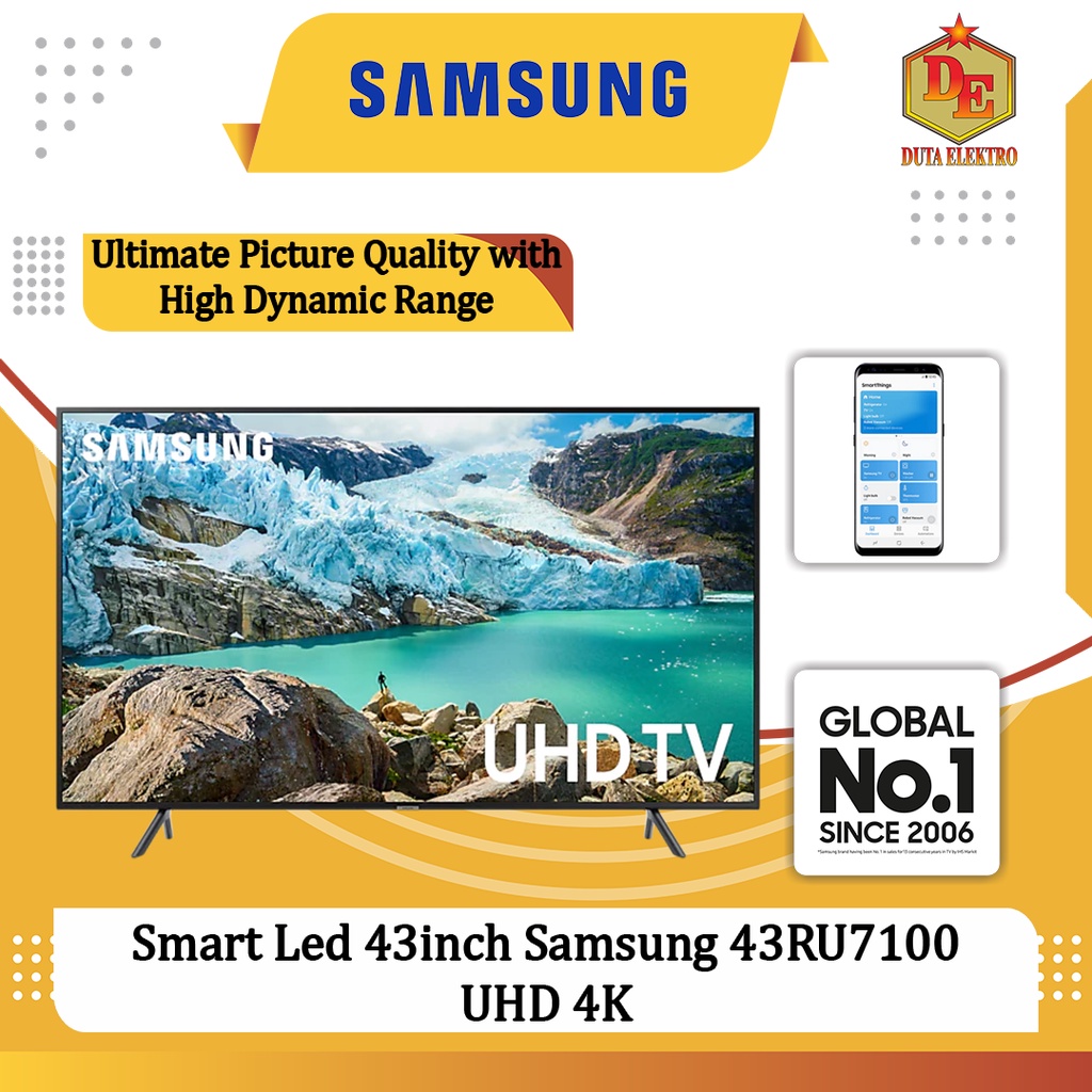 Jual Smart Led 43inch Samsung 43RU7100 UHD 4K | Shopee Indonesia