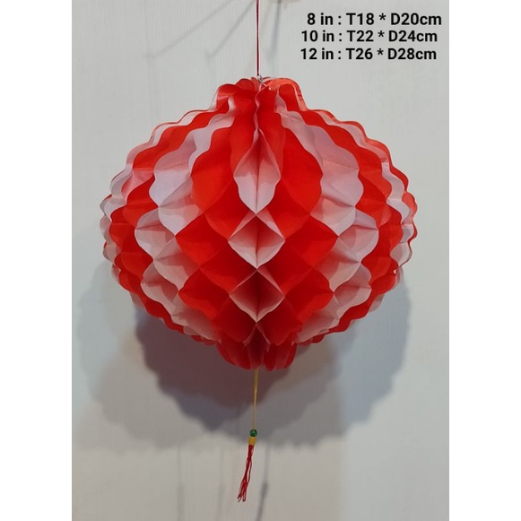 Jual Lampion merah putih PVC lampion lipat merah putih | Shopee Indonesia