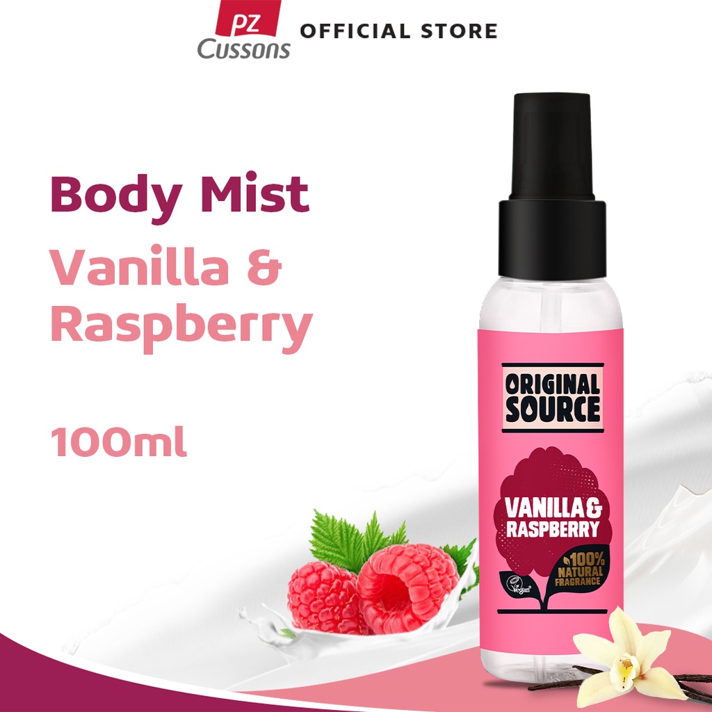 Jual Original Source Body Mist Vanilla & Raspberry - Parfum Vegan 100ml ...