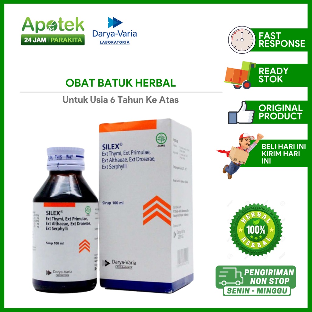 Jual Silex Sirup Obat Batuk Herbal Ekstrak Bahan Alami 100% Anak dan ...