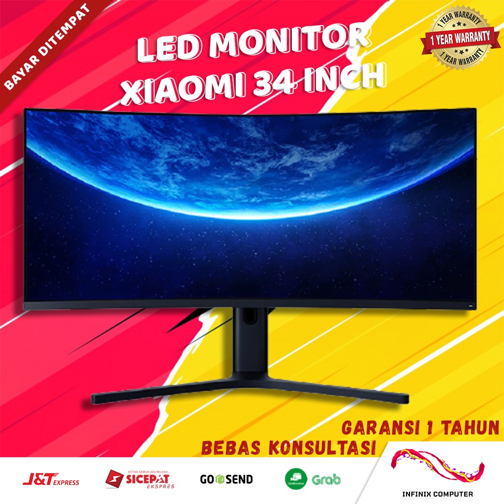 Jual Monitor LED 34 Inch XIAOMI Gaming Dekstop 24 Inch Curveed & LG 19 ...