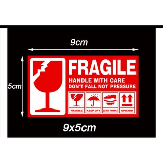 Jual Sticker FRAGILE 13 x 7 cm - Stiker Fragile 9 x 5 cm - Lakban ...