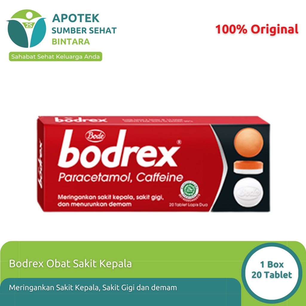 Jual Bodrex Obat Sakit Kepala 1 Box 20 Tablet | Shopee Indonesia